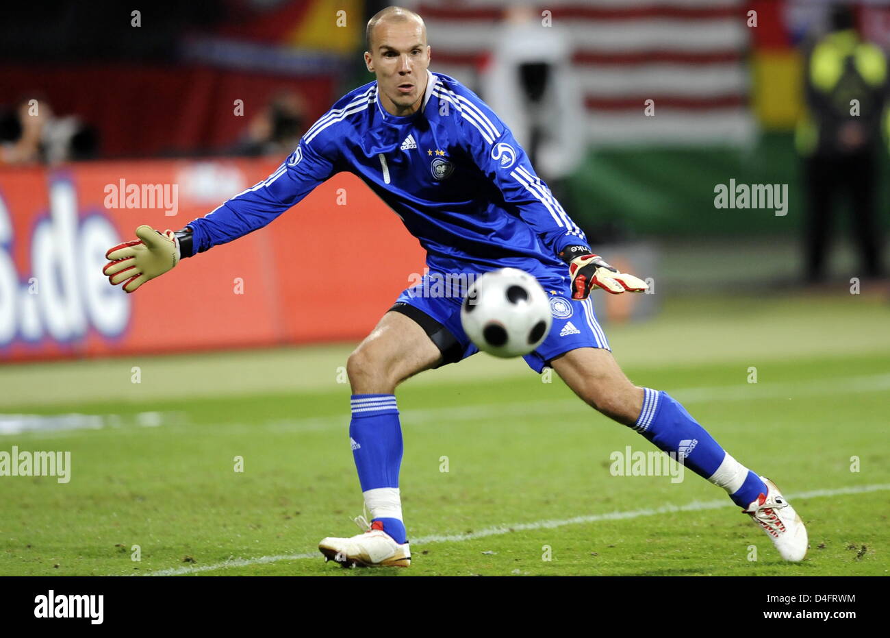 German goalkeeper Robert Enke seen in action during the soccer friendly ...