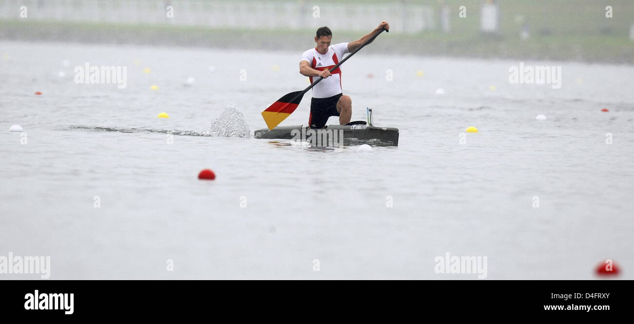 German Andreas Dittmer competes in the Canoe Single (C1) 500m Men ...