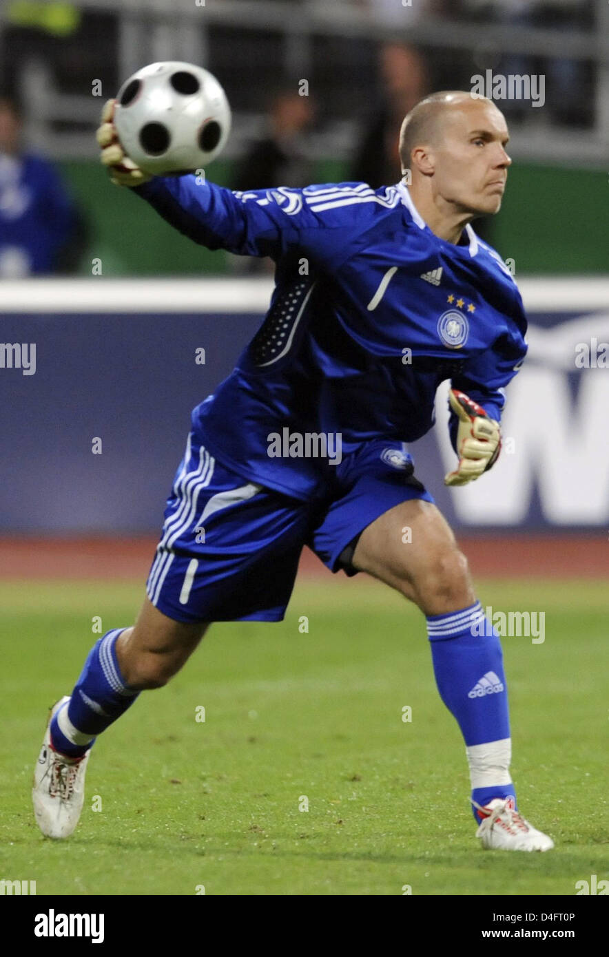 German goalkeeper Robert Enke seen in action during the soccer friendly ...