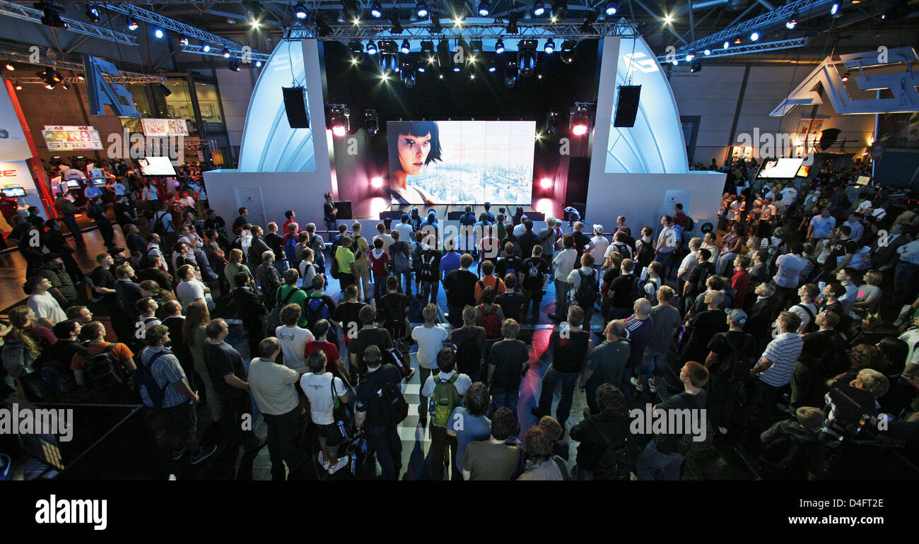 Visitors to the Games Convetion (GC) trade show admire the latest ...