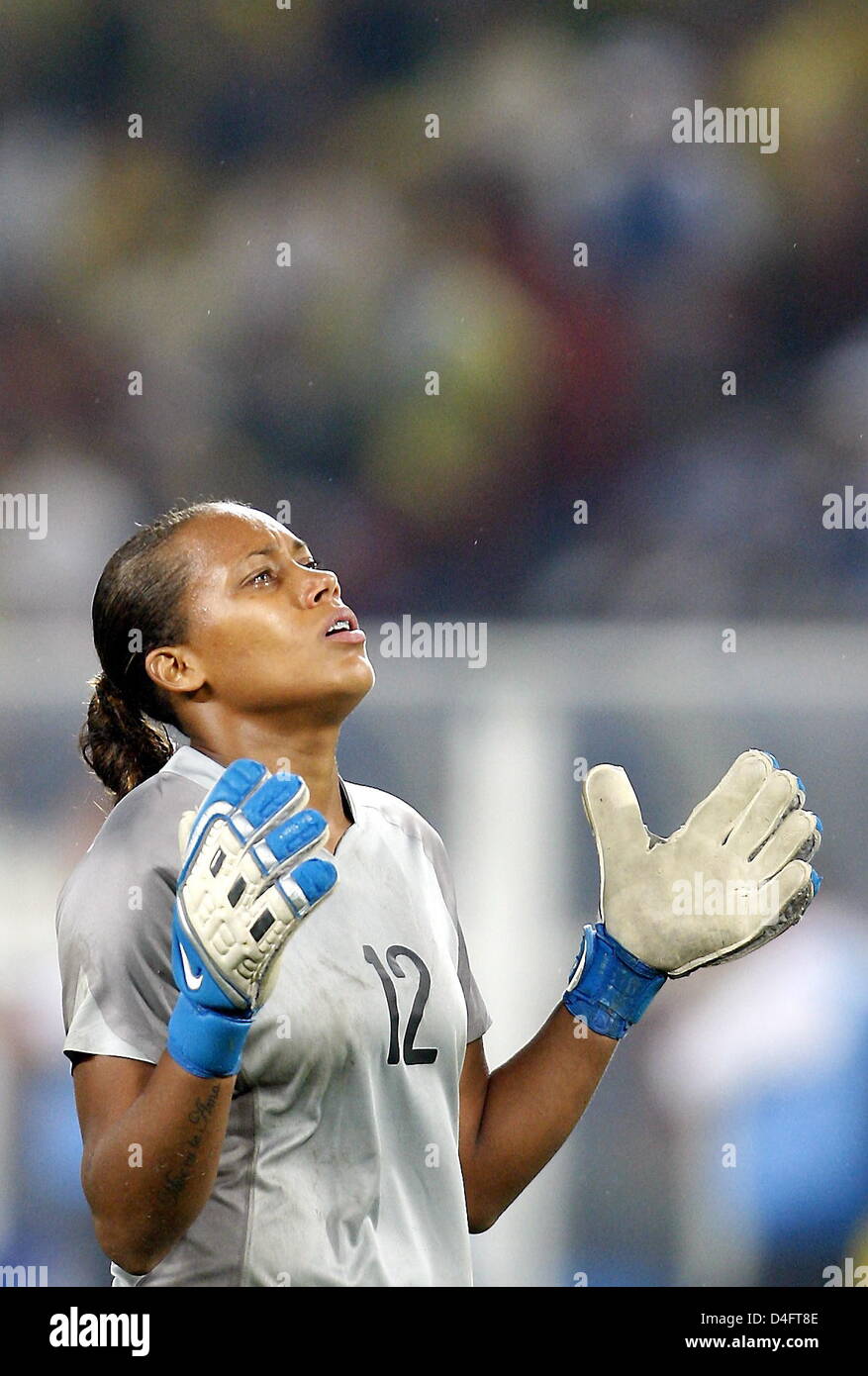 Goalkeeper Barbara of Brazil gestures after the US women's football ...