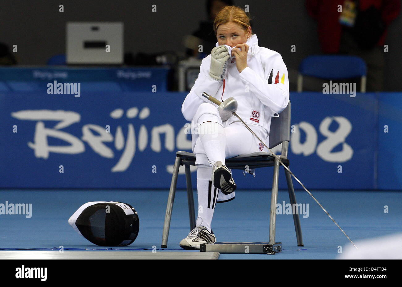 Eva Trautmann of Germany looks on during the women·s Fencing Epee One ...