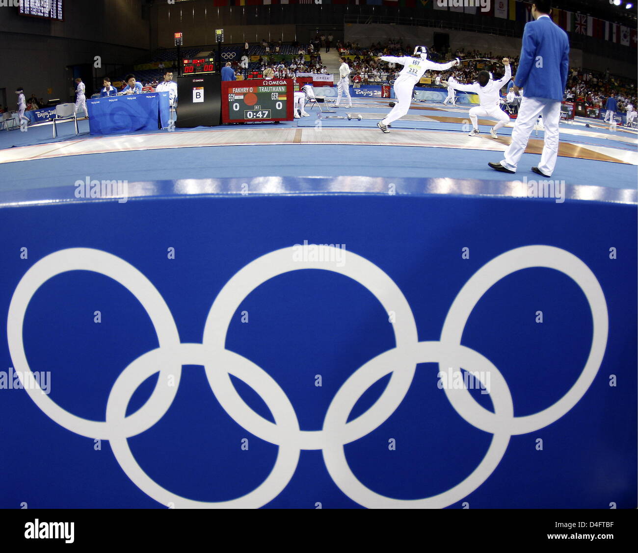 Athletes compete during the women·s Fencing Epee One Touch at the ...