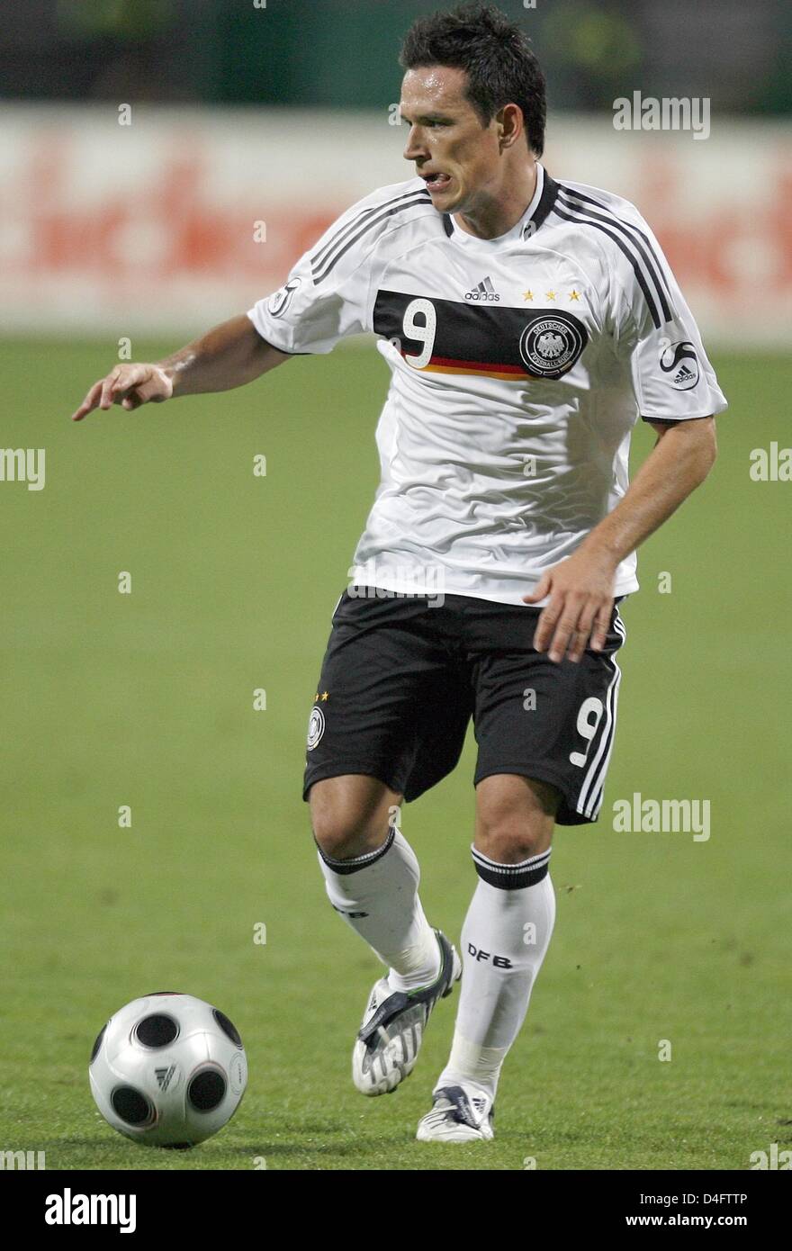 Germany's Piotr Trochowski seen in action during the international game ...