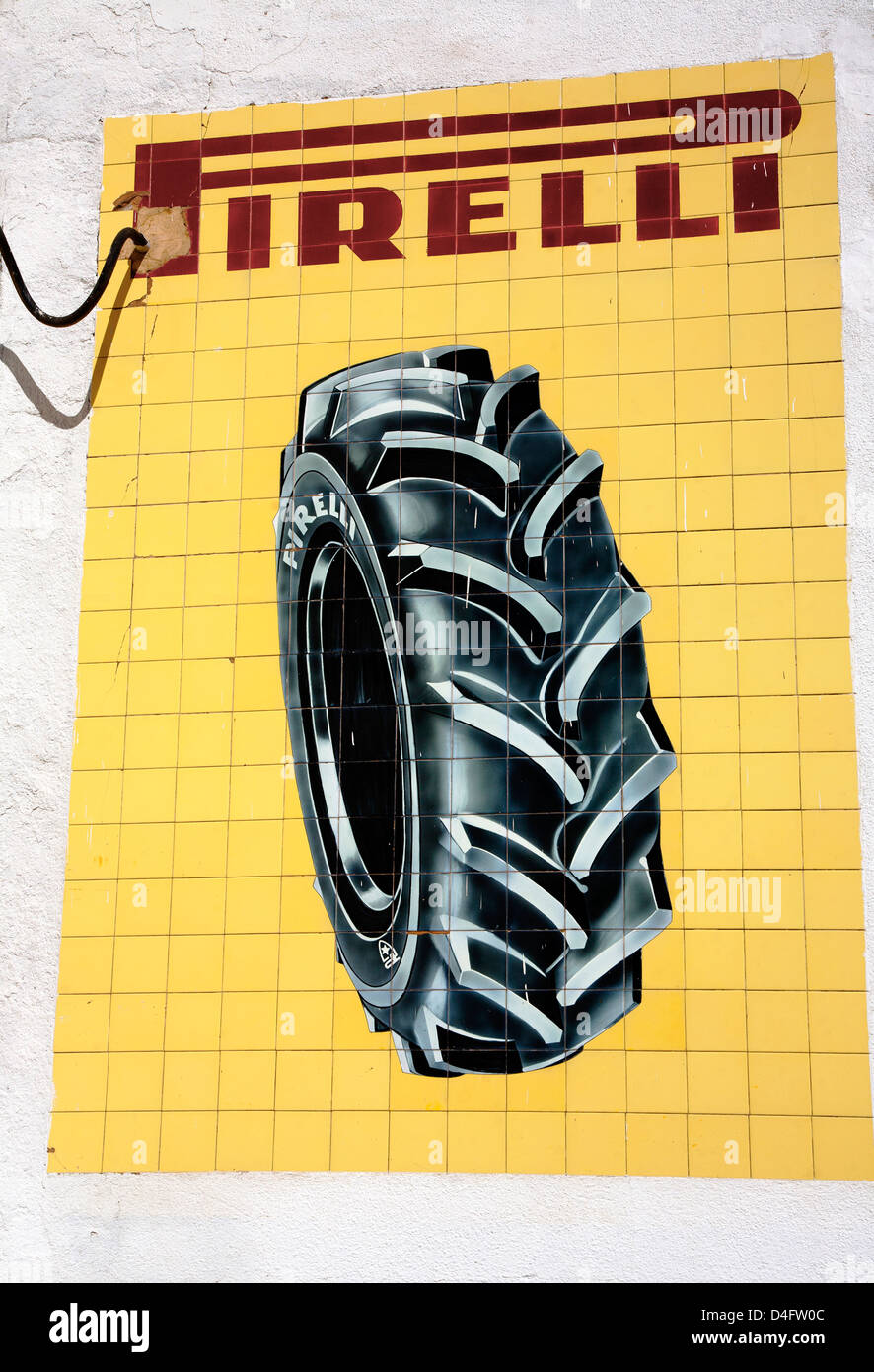 Pirelli advertising, Spain Stock Photo - Alamy