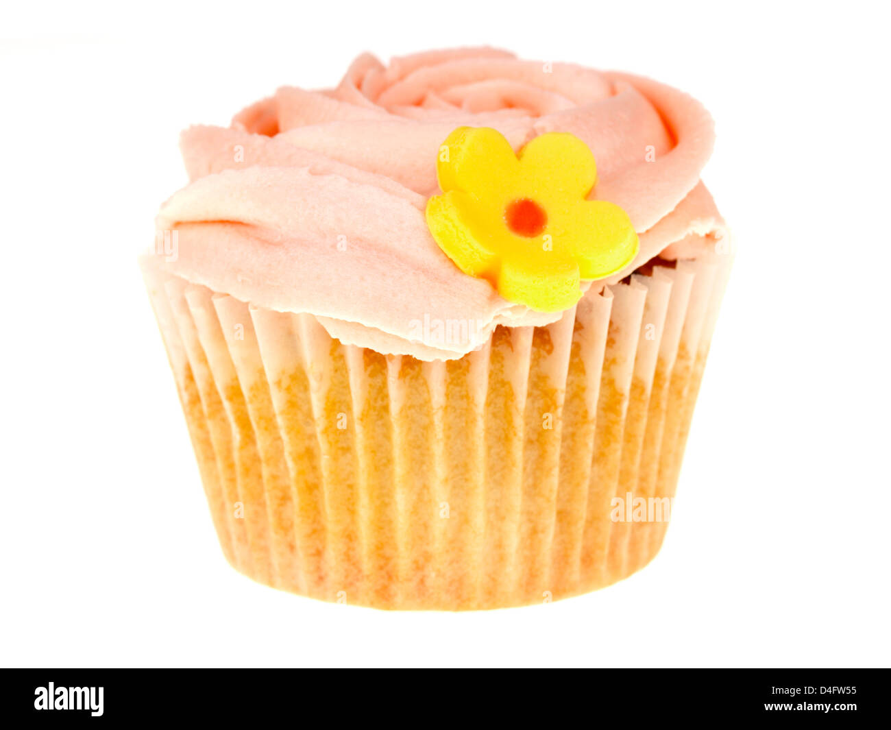Single Individual Baked Fancy Cup Cake With Decorative Coloured Icing ...