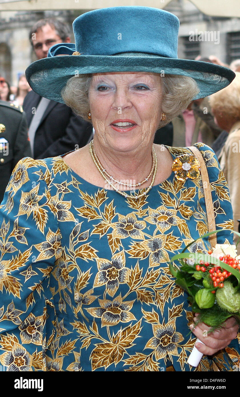 Queen Beatrix of the Netherlands arrives for the celebration of 60 ...