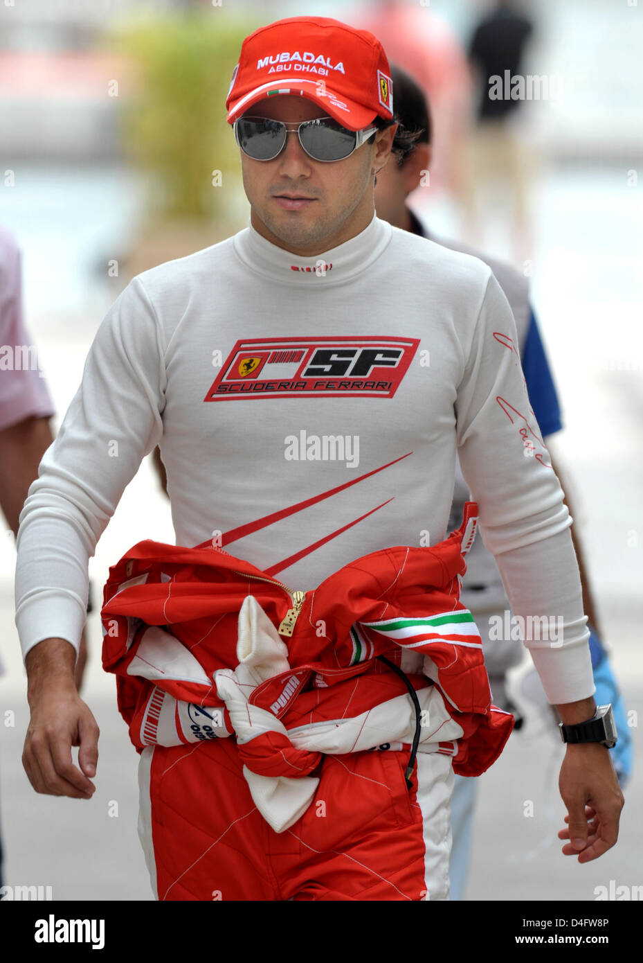 Brazilian Formula One driver Felipe Massa of Ferrari is on his way to ...