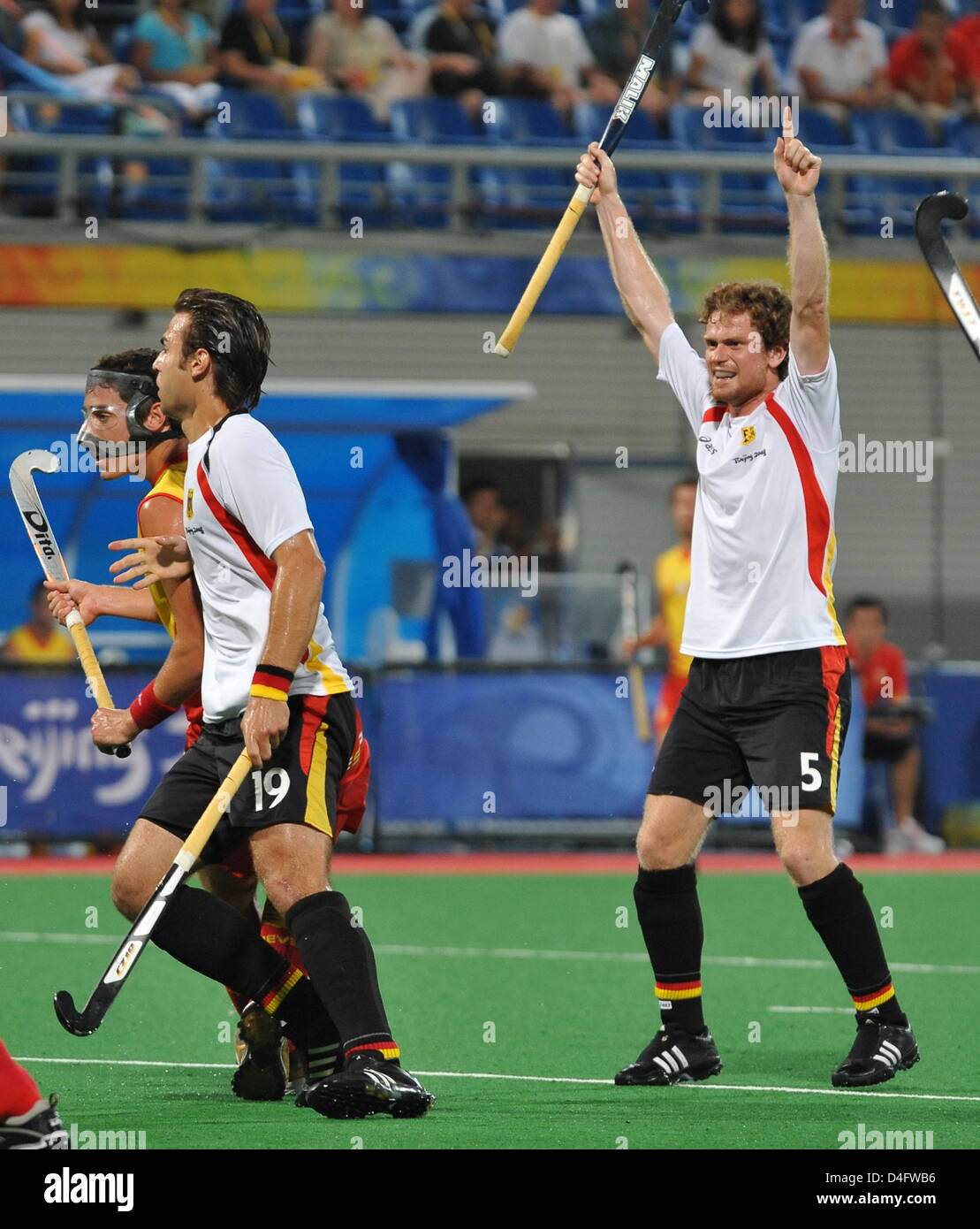 Christopher Zeller (L) and Sebastian Biederlack of Germany celebrates ...