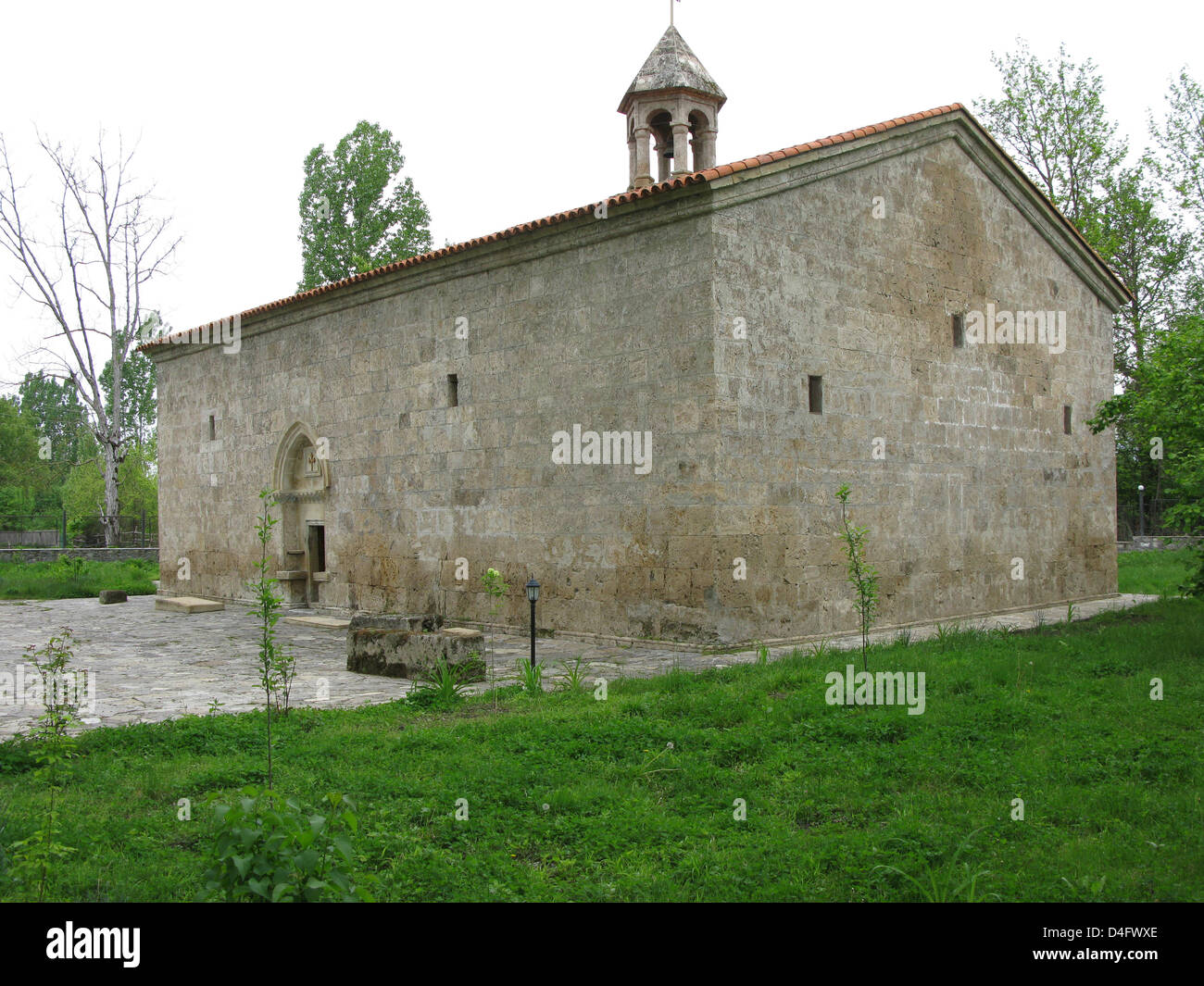 Exterior view on the Chotari church in Nidj district, Azerbaijan, 19 ...