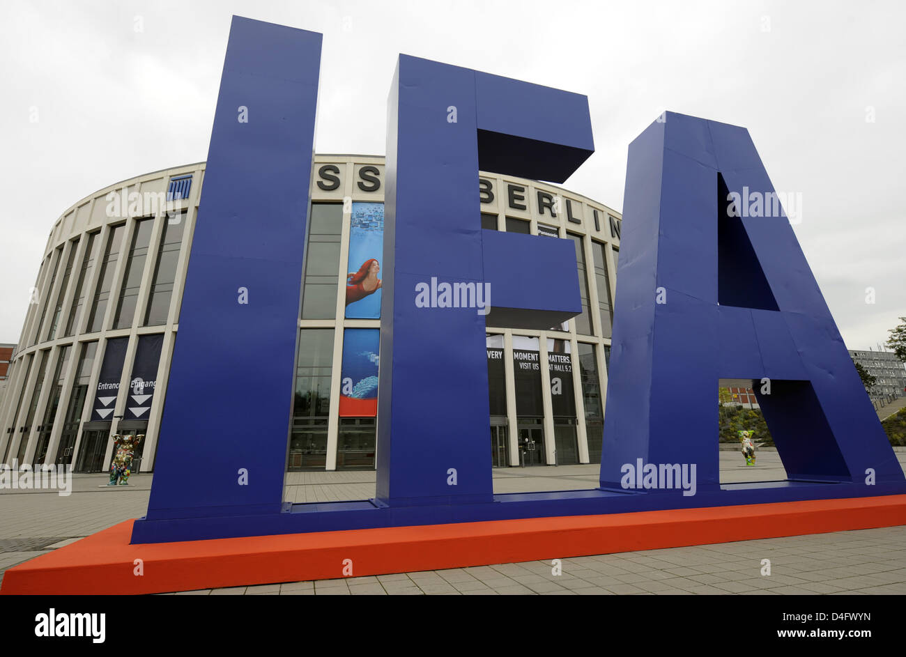 Large scale IFA letters seen on the trade fair compounds in Berlin ...