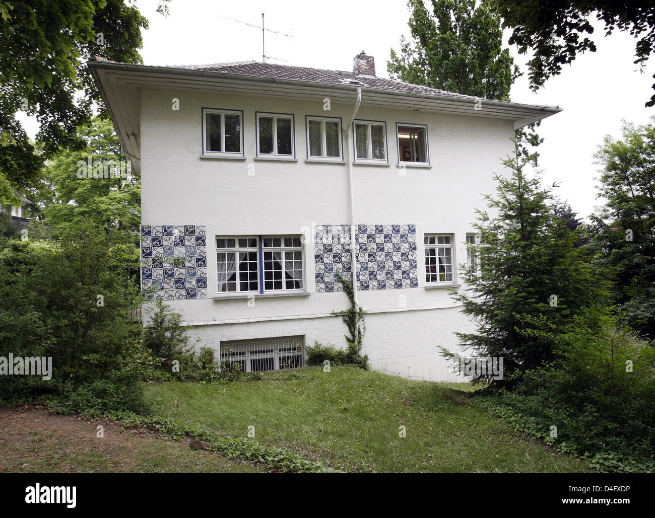 The 'Haus Olbrich', a house built in the art nouveau architecture style ...