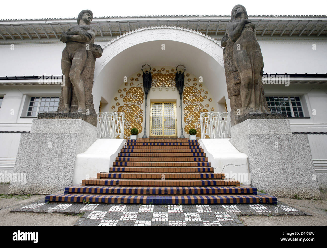 Entrance of the 'Ernst-Ludwig-Haus', a house built in the art nouveau ...