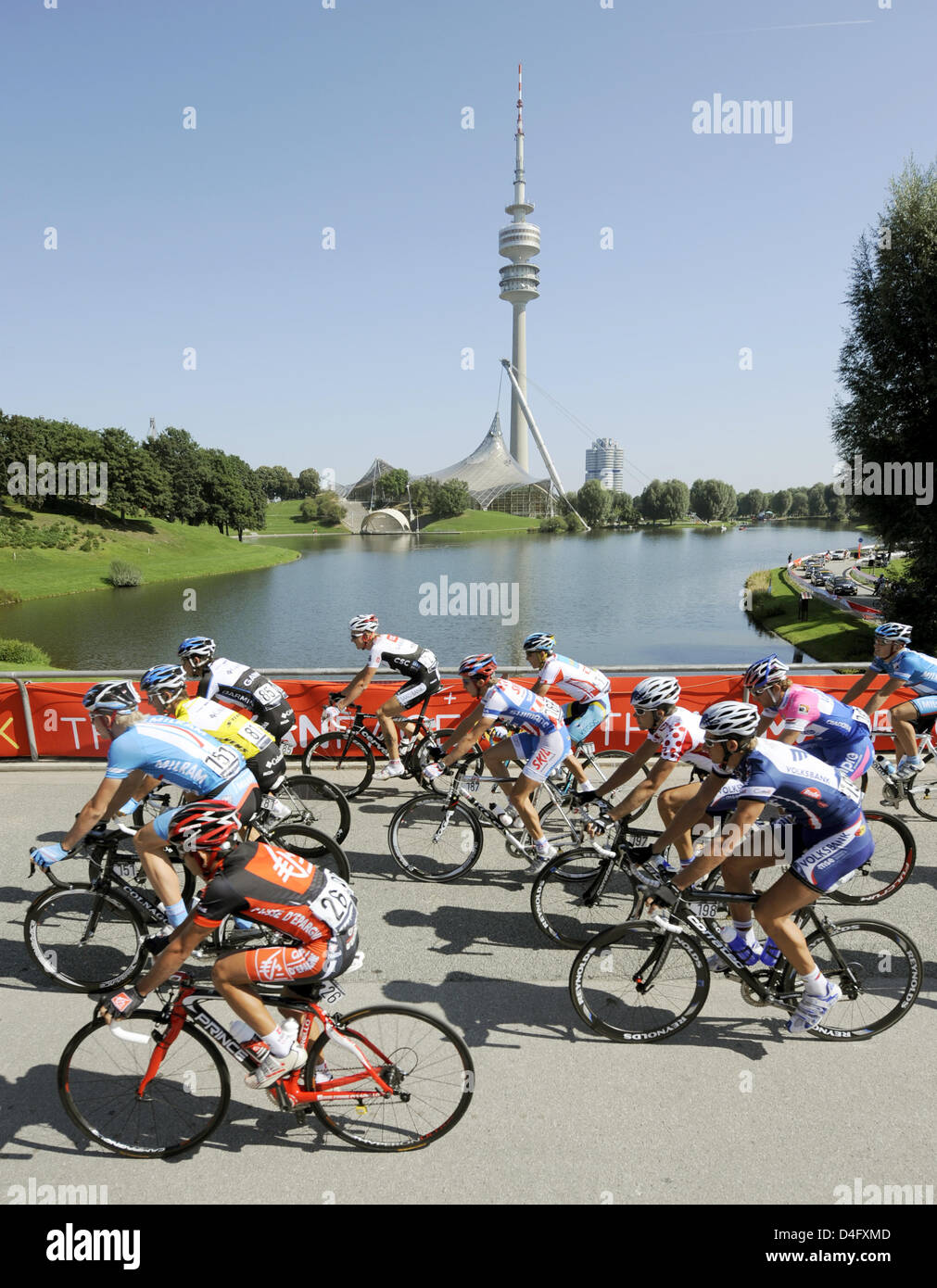 Cyclists are pictured during the second stage of the Tour of Germany ...