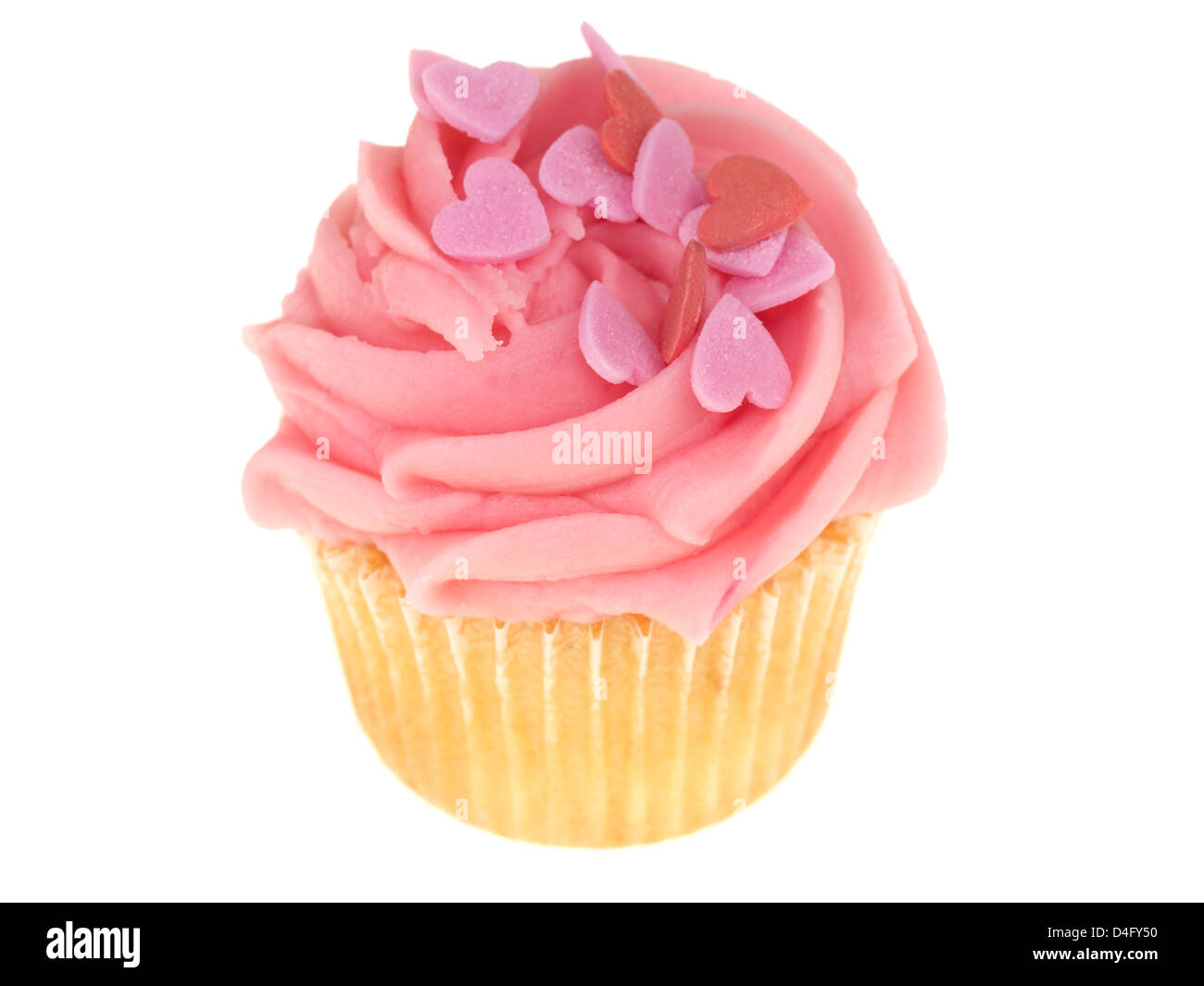 Single Individual Baked Fancy Cup Cake With Decorative Coloured Icing ...
