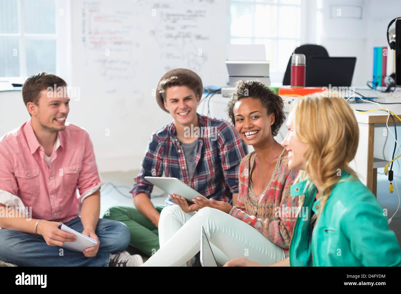 Business people laughing in meeting Stock Photo - Alamy