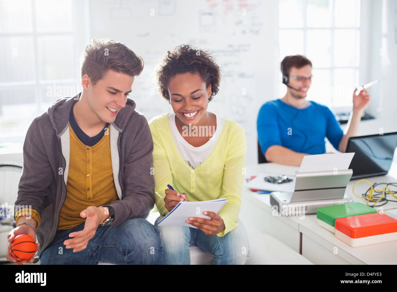 Business people talking in office Stock Photo - Alamy