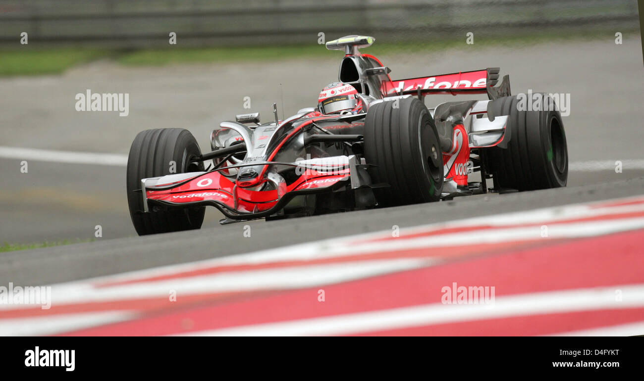 Finnish Formula One driver Heikki Kovalainen of McLaren Mercedes comes ...