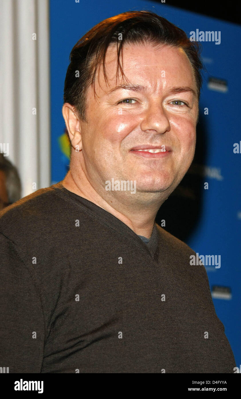 Actor Ricky Gervais is pictured during the press conference of the film ...
