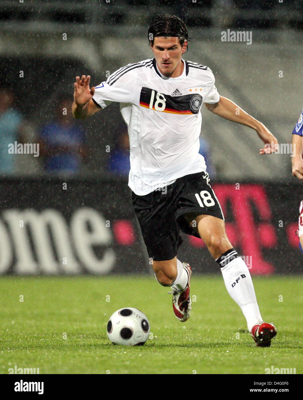 Germany's Mario Gomez is seen in action during the World Cup qualifier ...
