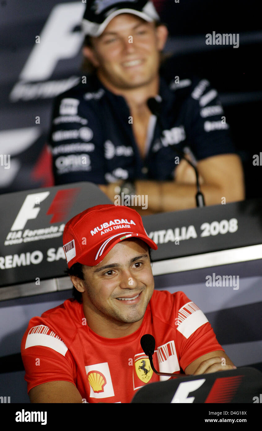 Brazilian Formula One driver Felipe Massa of Scuderia Ferrari (front ...