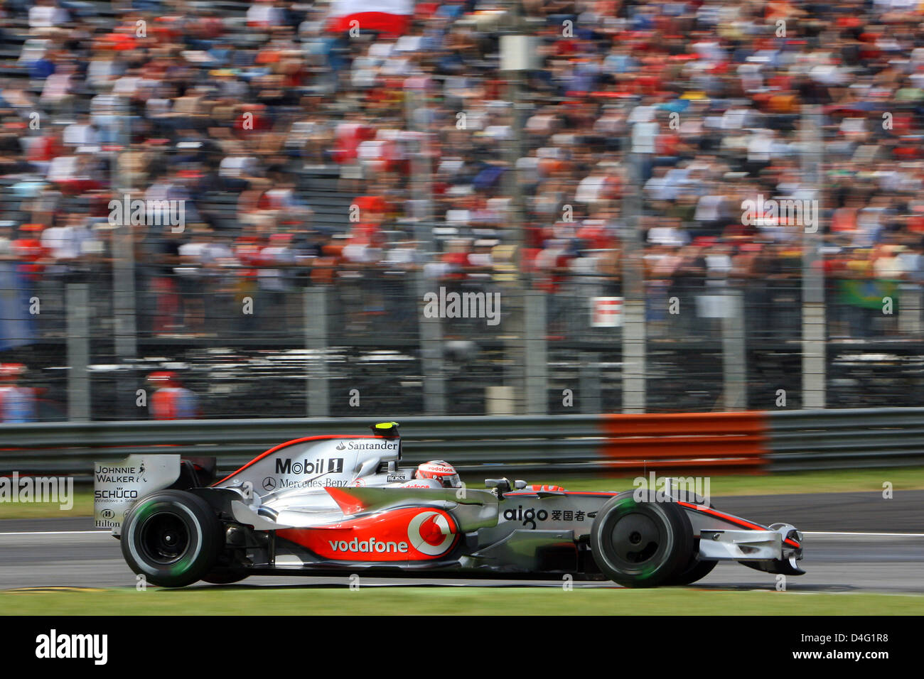 Finnish Formula One driver Heikki Kovalainen of McLaren Mercedes enters ...