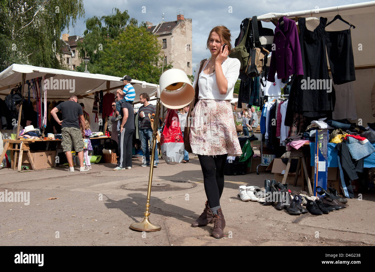 Berlin, Germany, flea market on the RAW terrain Stock Photo - Alamy