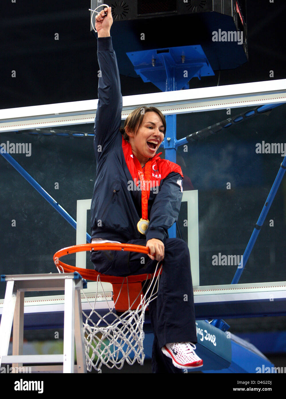 American wheelchair basketball player Stephanie Wheeler sits on the ...