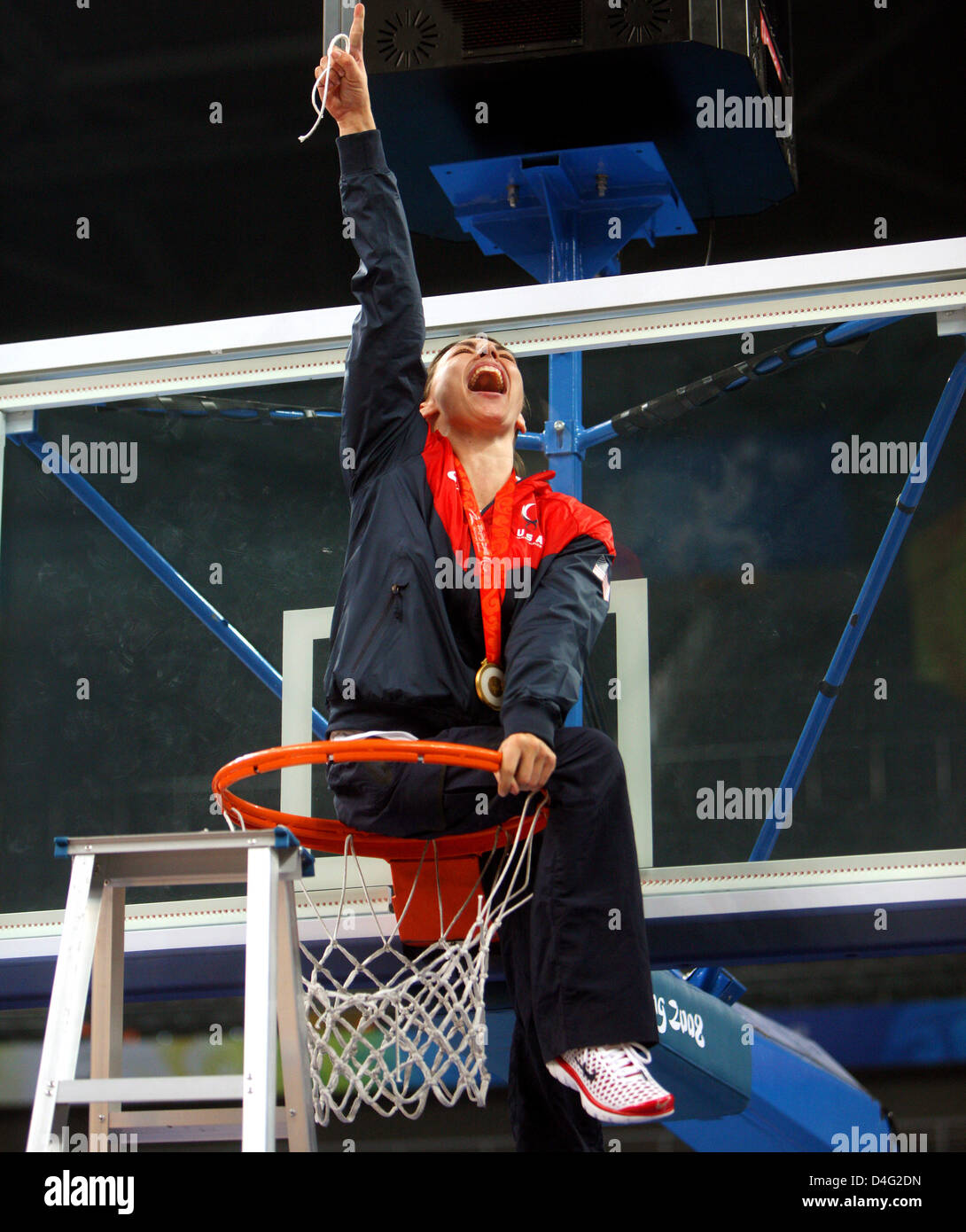 American wheelchair basketball player Stephanie Wheeler sits on the ...