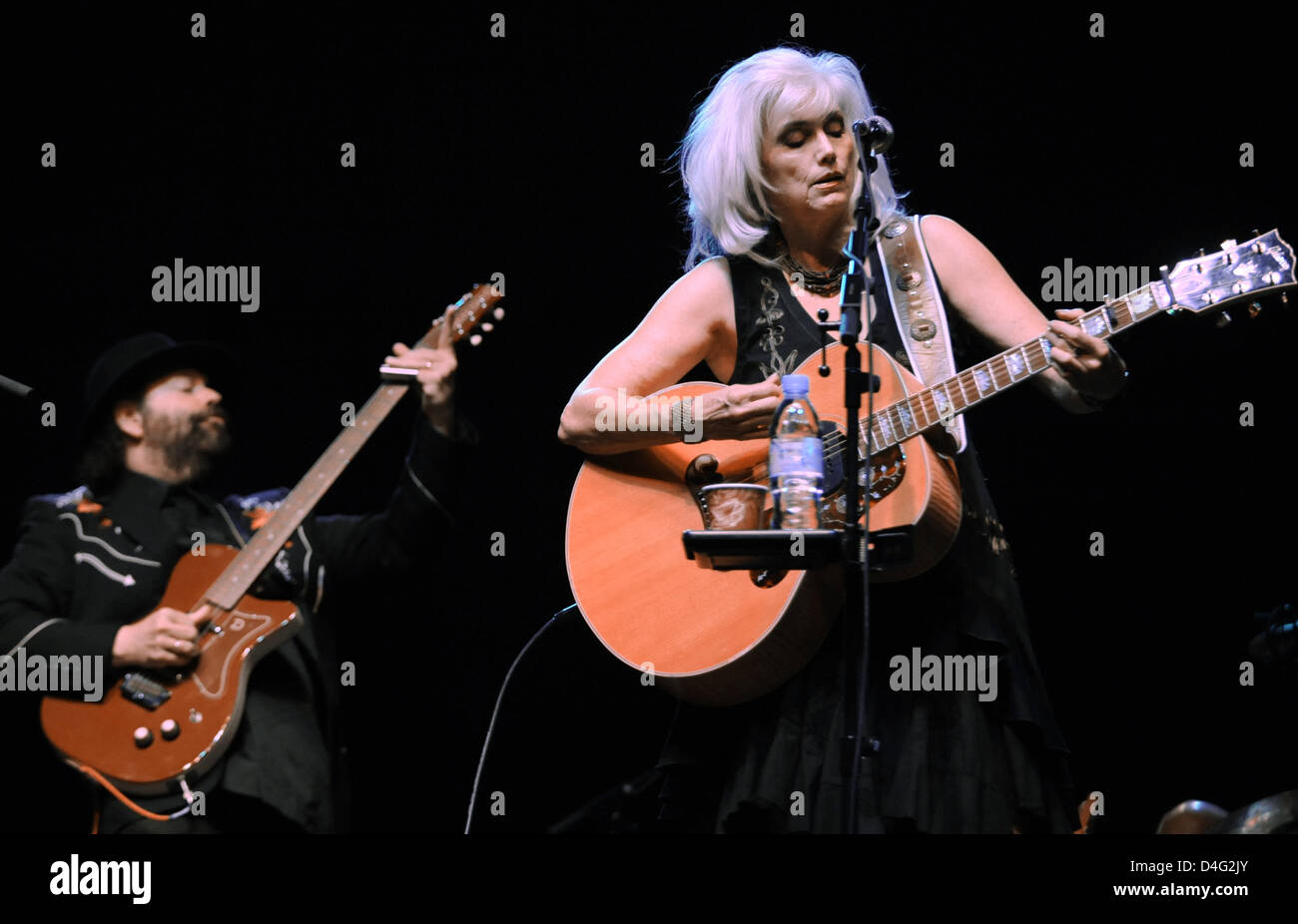 US country and folk singer Emmylou Harris performs at the kick-off ...