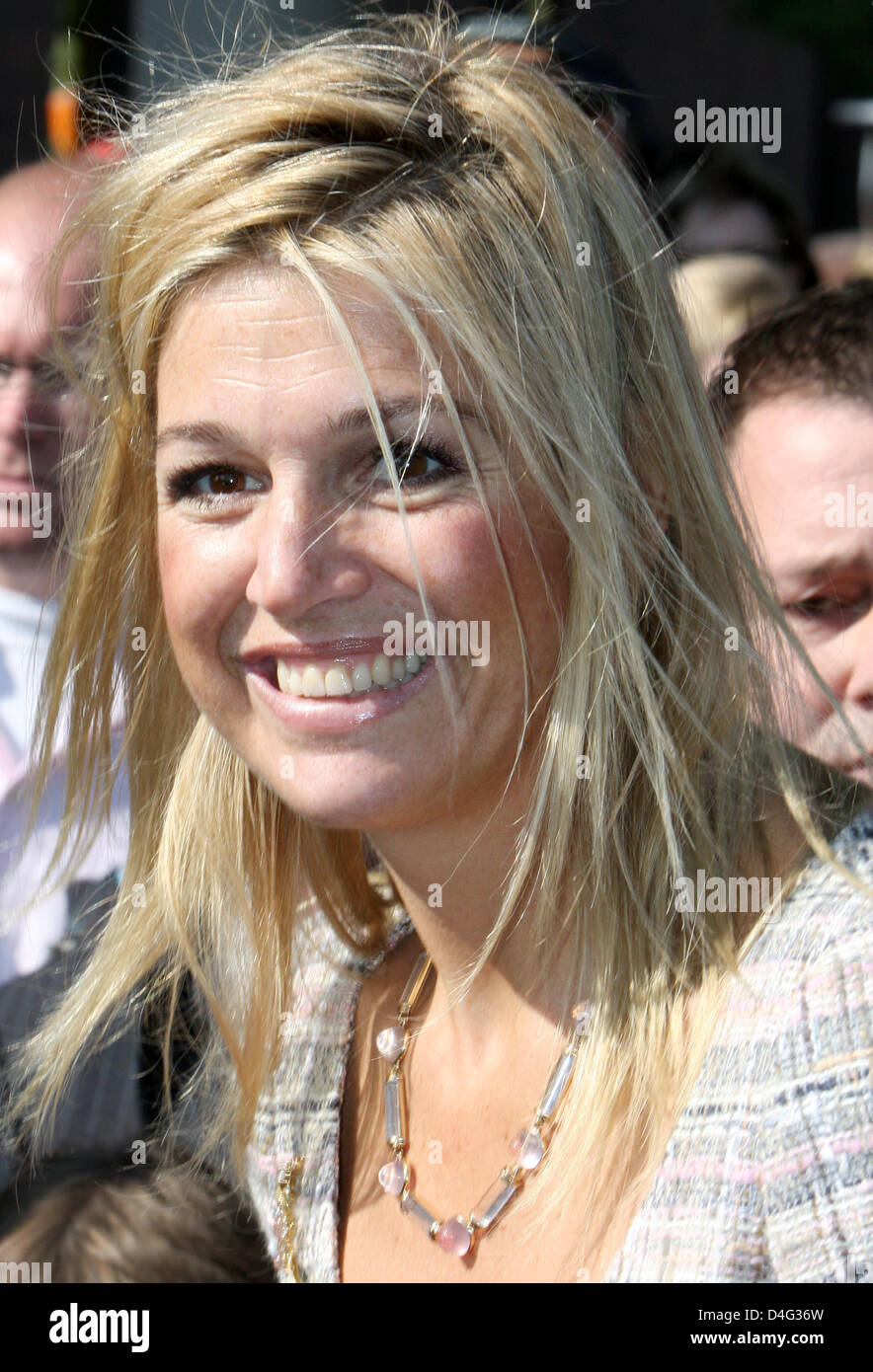 Princess Maxima attends the neighborhood day in the Nieuwe Rij Street ...
