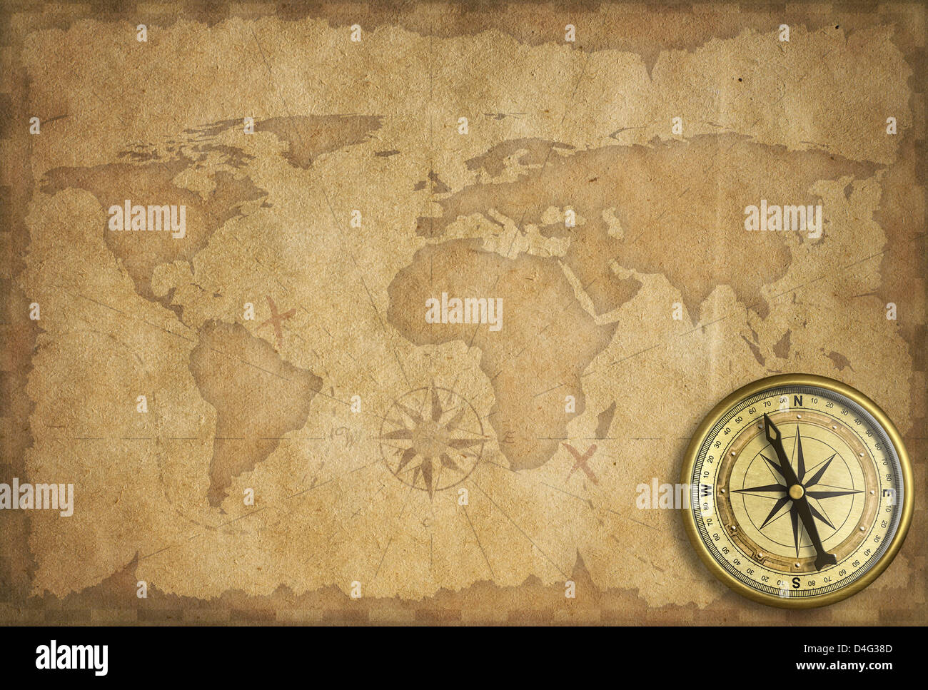 adventure and exploration vintage background Stock Photo - Alamy