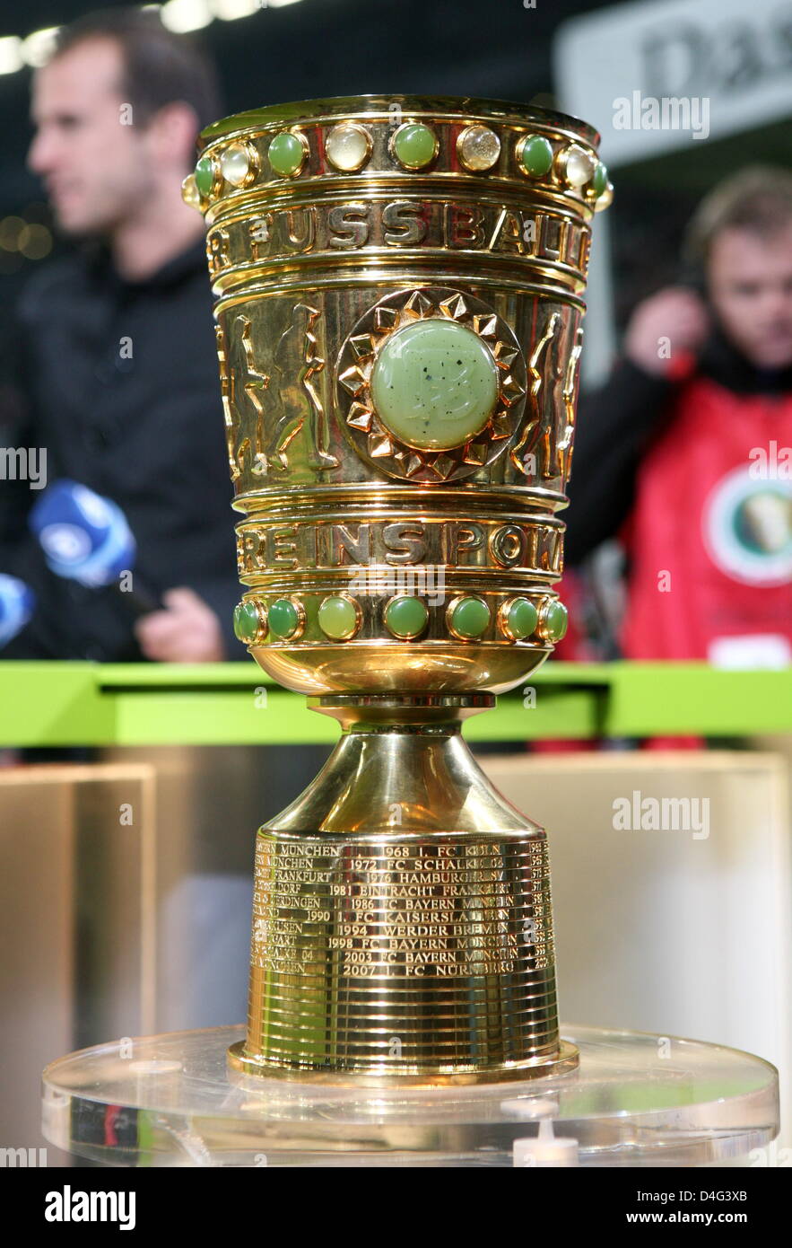 The German Football Federation's DFB Cup is pictured at Allianz Arena ...