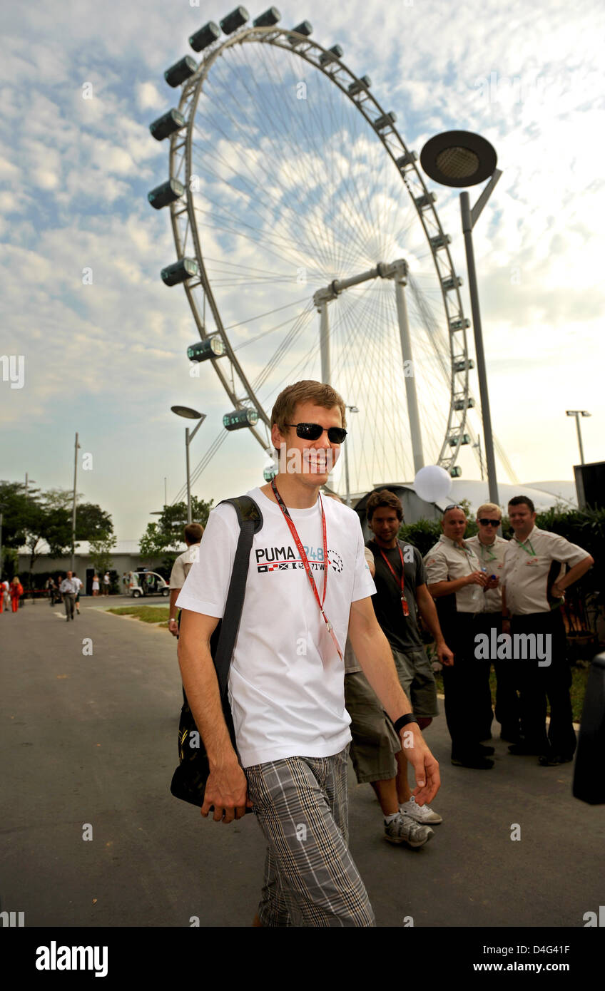 German Formula One driver Sebastian Vettel of Scuderia Toro Rosso ...