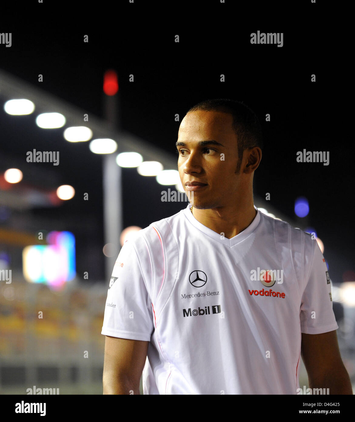 British Formula One driver Lewis Hamilton of McLaren Mercedes is ...
