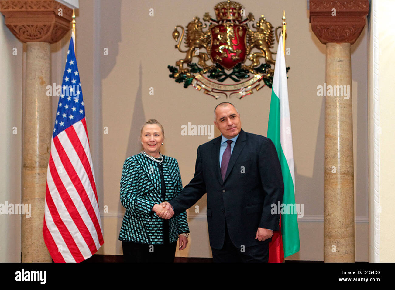 Secretary Clinton Shakes Hands With Bulgarian Prime Minister Borissov ...
