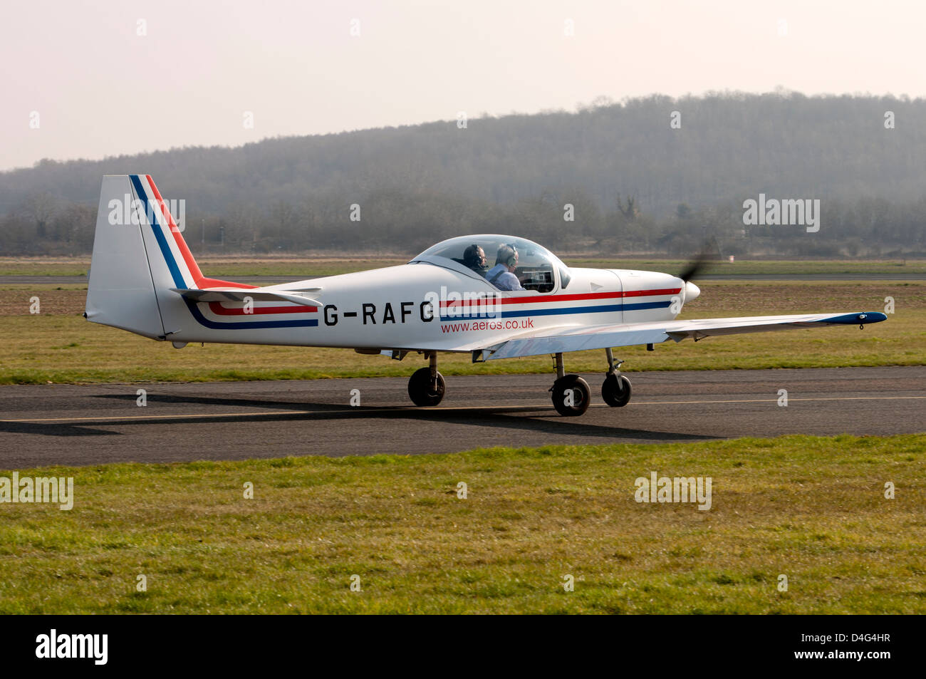 Slingsby T67C Firefly aircraft taxiing Stock Photo - Alamy