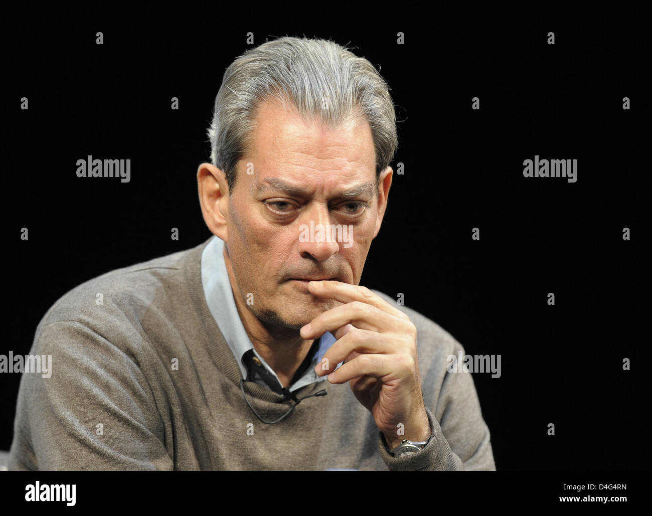 US author Paul Auster pictured at the start of his reading at the ...