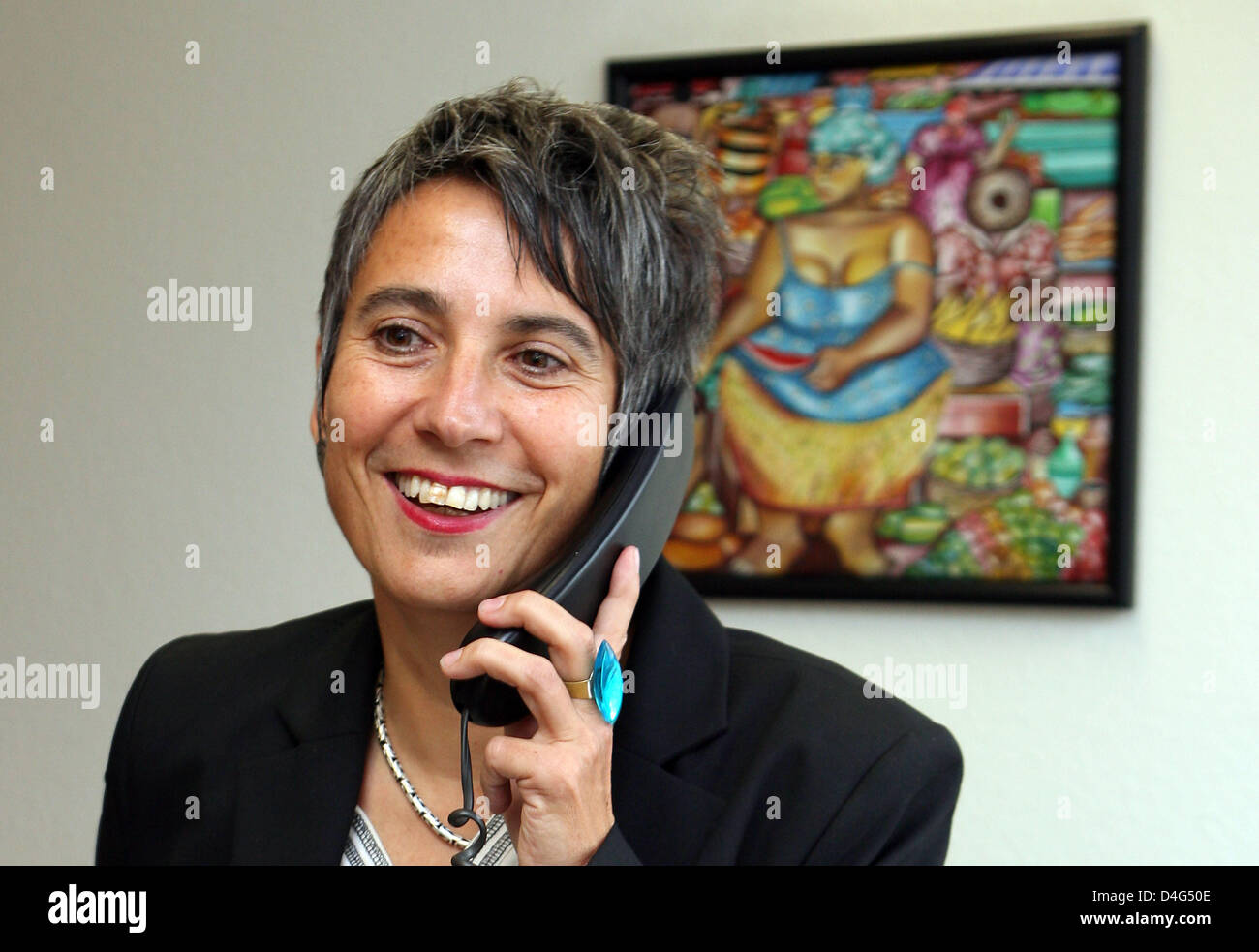 Doctor Monika Hauser receives congratulations on the phone in Cologne ...