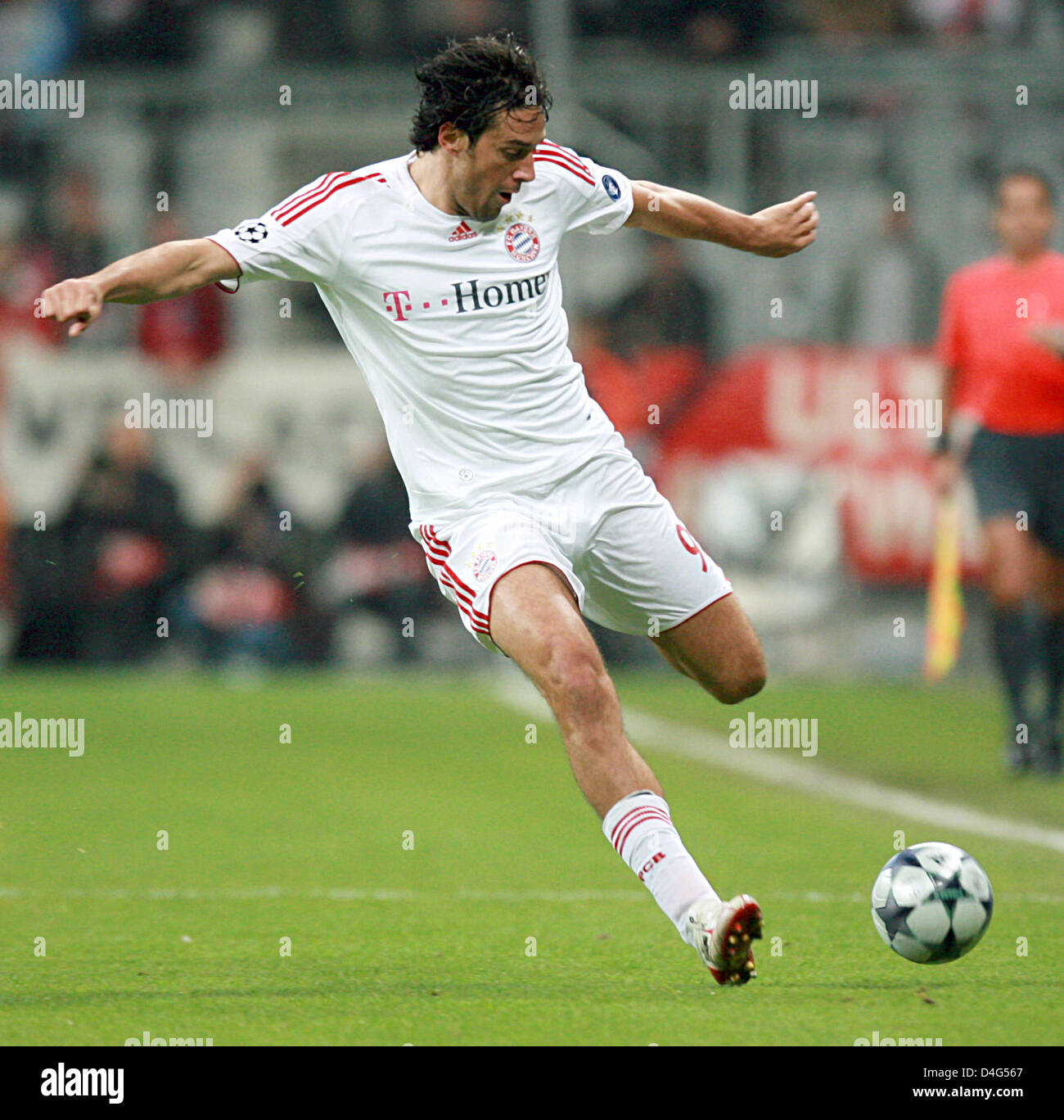 FC Bayern Munich's Luca Toni from Italy seen in action during the ...