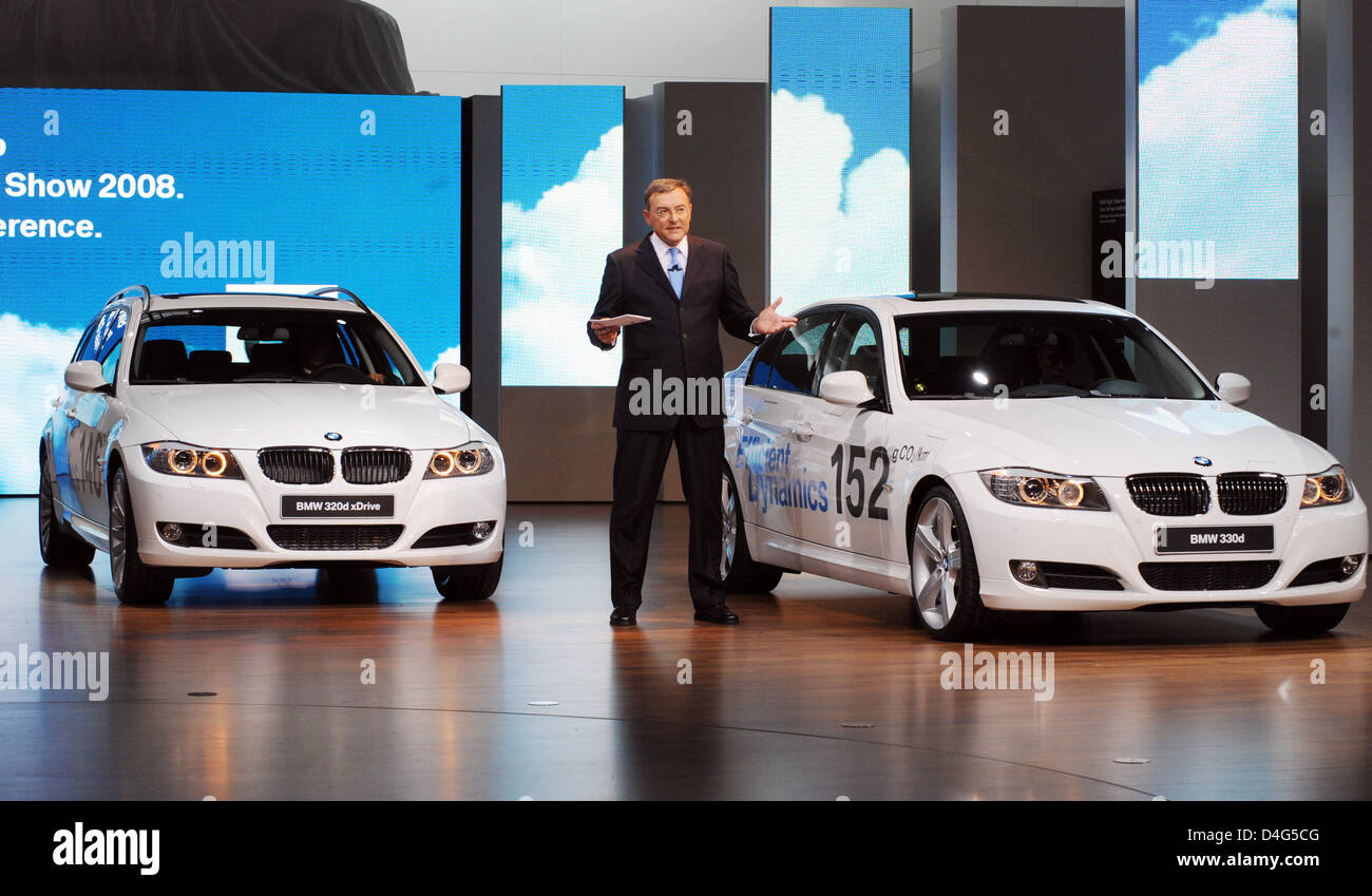 CEO of BMW AG, Norbert Reithofer, presents the new BMW 3 Series to the ...