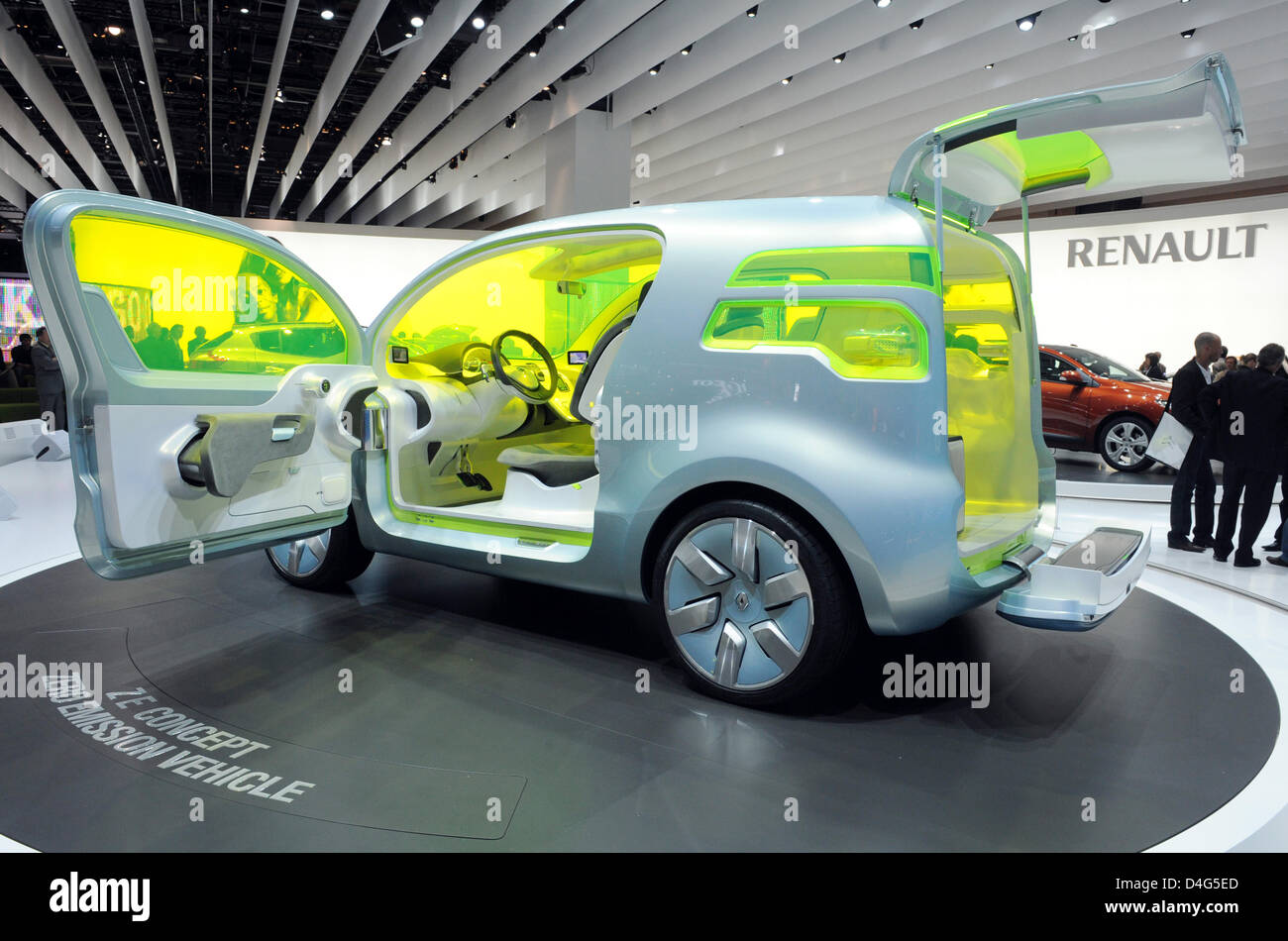 The ZE Concept Zero Emission Vehicle by Renault is presented during the ...