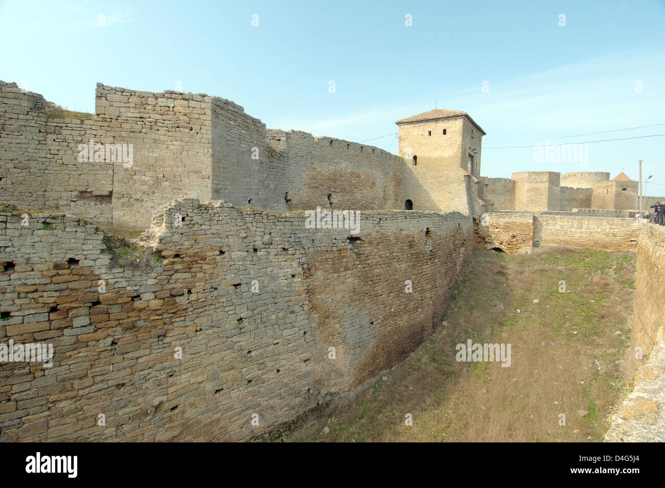 View of the fortress defensive wall about the town hi-res stock photography and images - Alamy