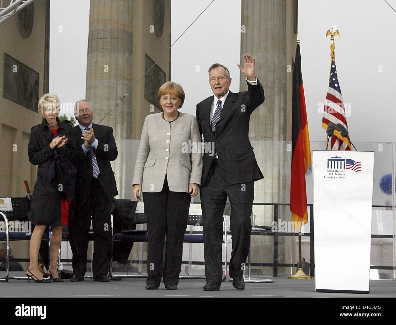 U.S. Ambasador to Germany William R. Timken (2-L) and his wife Sue (L ...