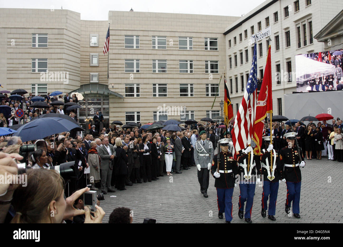 Visitors pictured at the Grand Opening of the new U.S. Embassy to ...