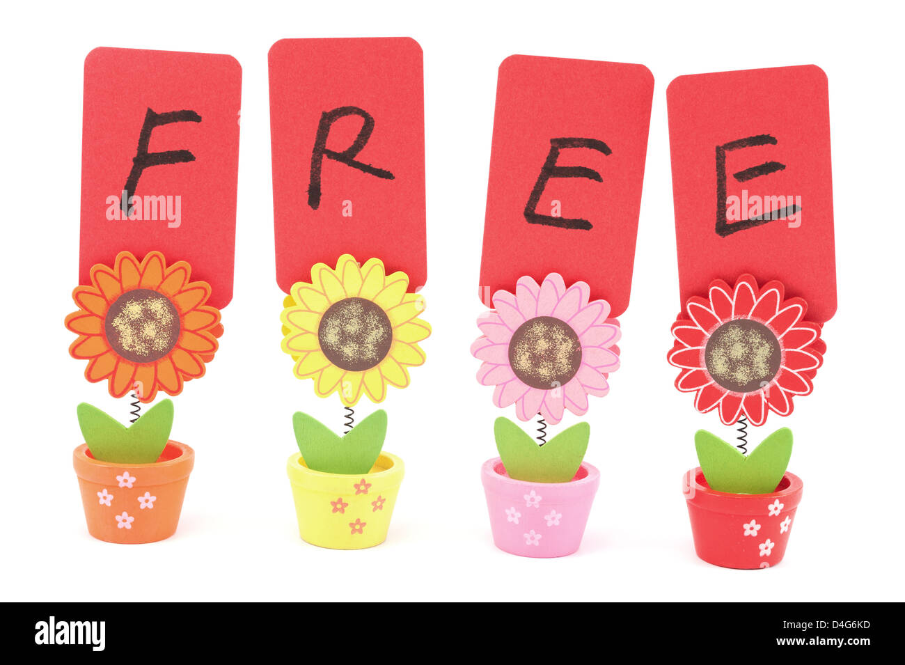 Flower word on white Cut Out Stock Images & Pictures - Alamy