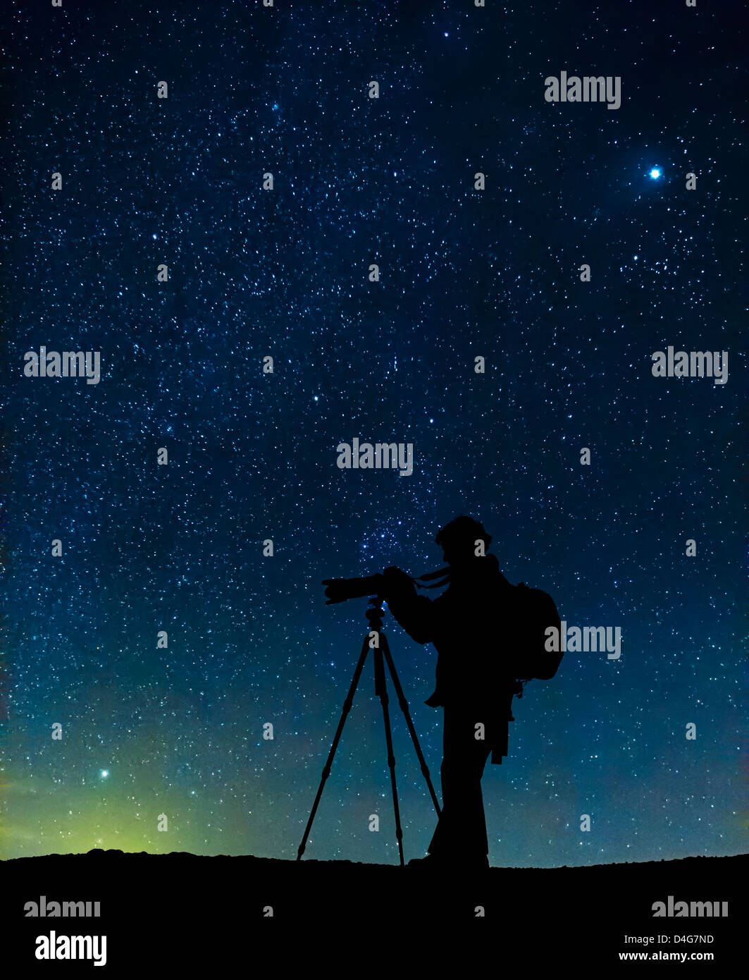 Photographing under the night skies, Iceland Stock Photo - Alamy