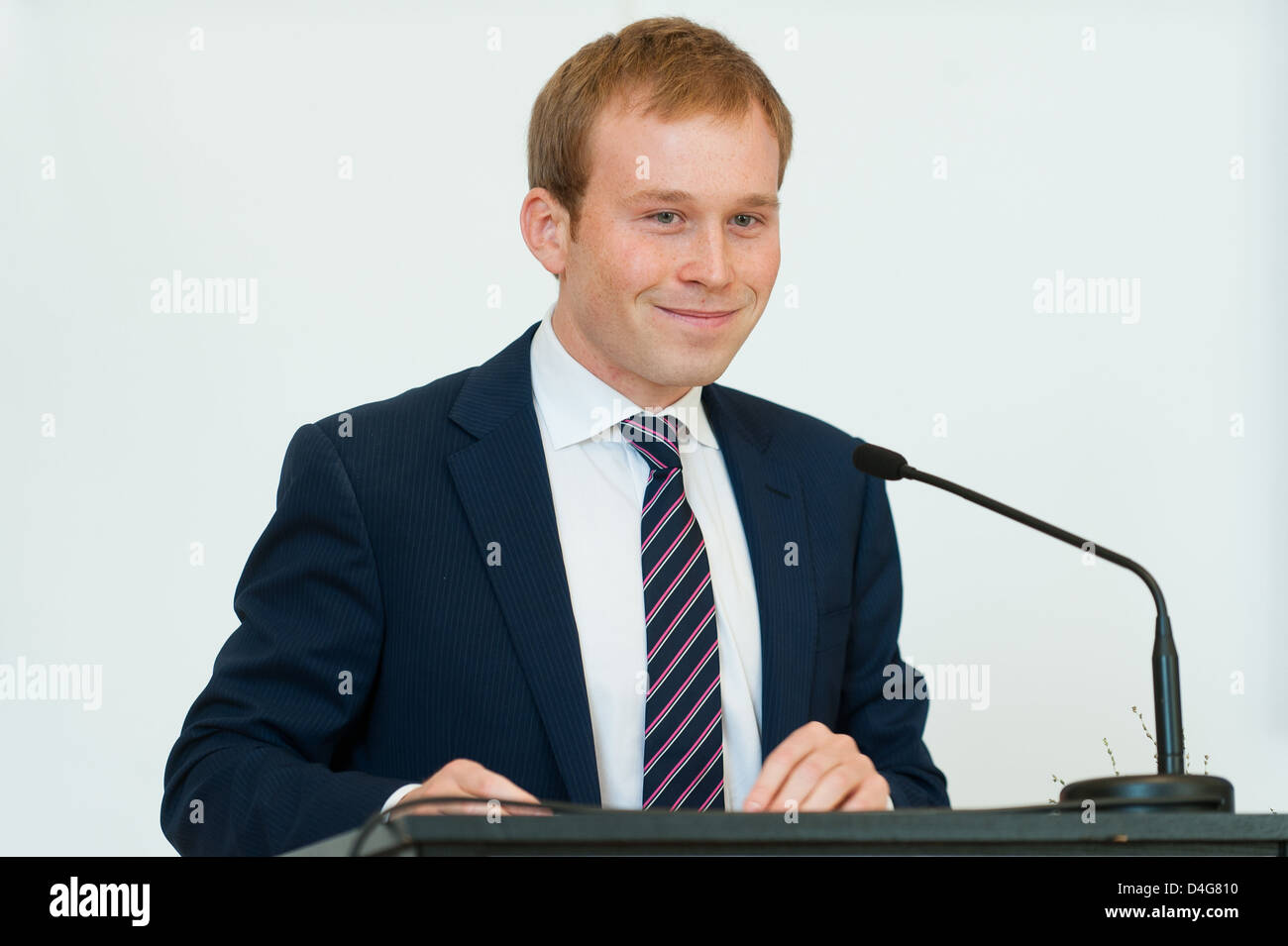 Berlin, Germany, Pierce Bush, grandson of George Bush, during his ...