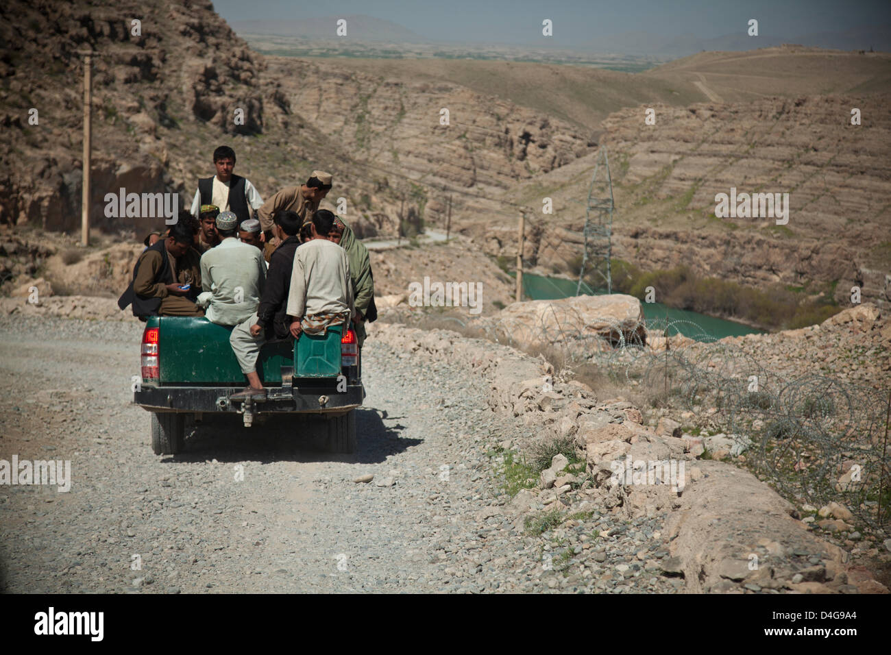 Afghan Local Police recruits receive a ride home from Afghan National ...