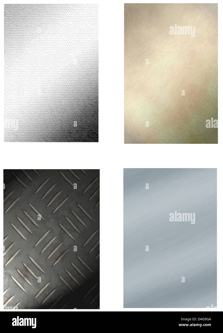 set of 4 metal backgrounds Stock Photo - Alamy